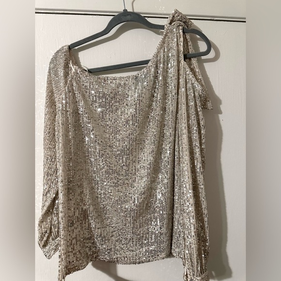 CeCe | Tops | Cece Sequin Bow Blouse | Poshmark